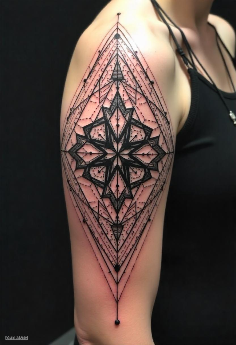 44 Symmetrical Geometric Tattoo Designs - OptiBesto