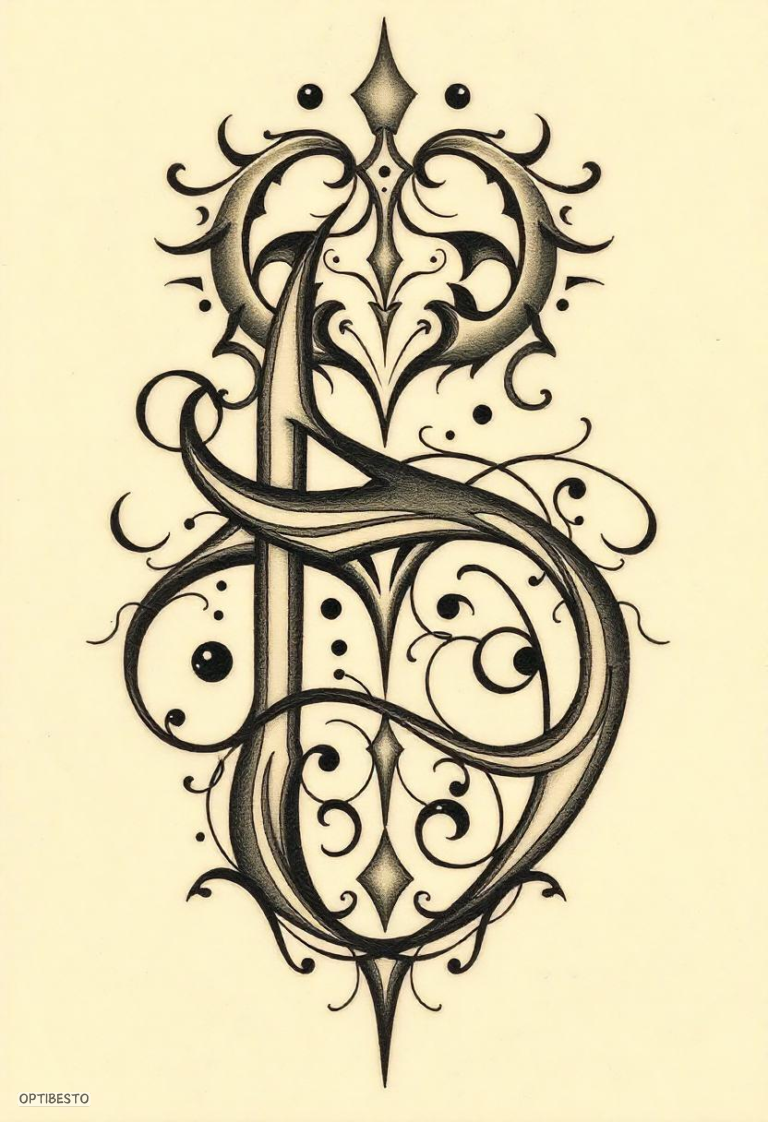 38 Calligraphy Letter Tattoo Design Ideas - OptiBesto