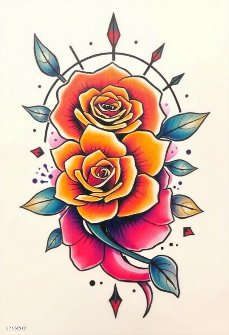 37 Amazing Color Tattoo Design Ideas - OptiBesto