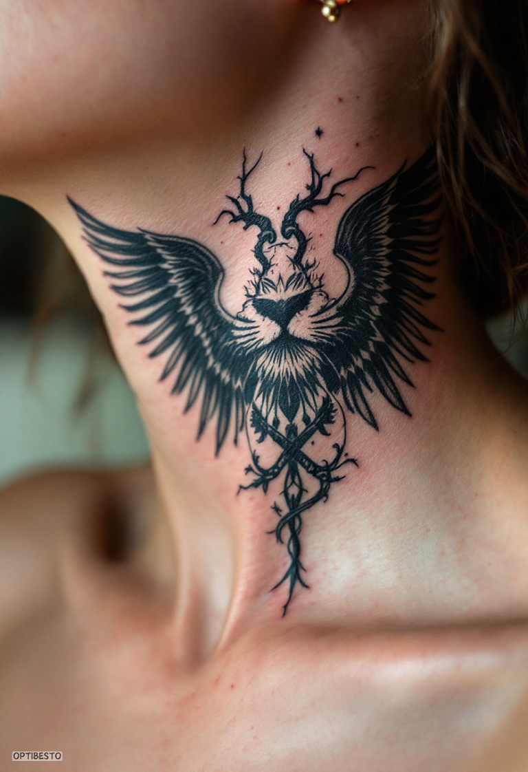 45 Neck Tattoo Ideas - OptiBesto