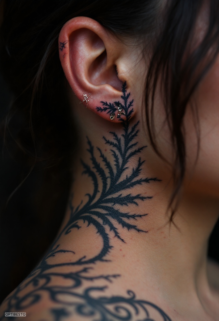 45 Neck Tattoo Ideas - OptiBesto